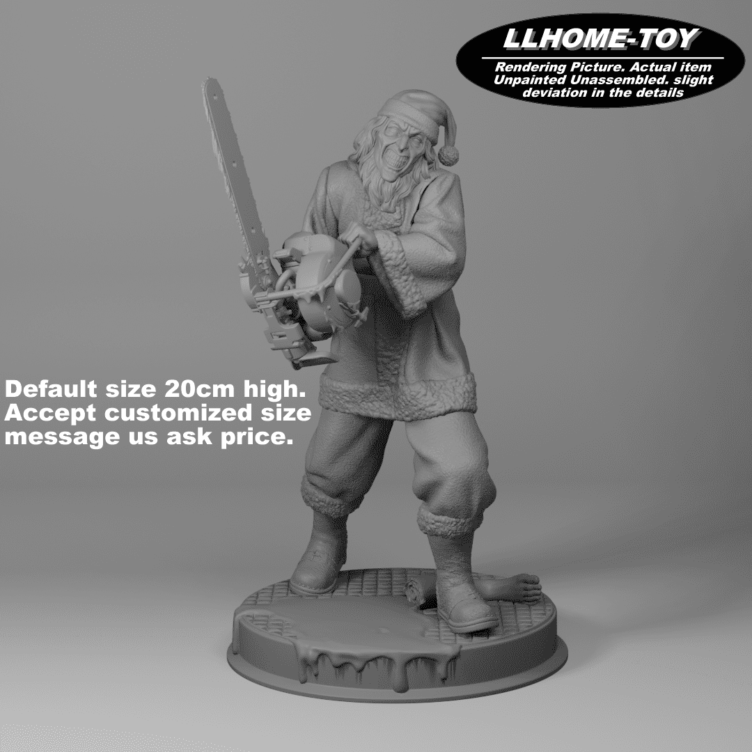 Terrifier Santa Art The Clown Model Kit Unpainted 3d Print Statue ...