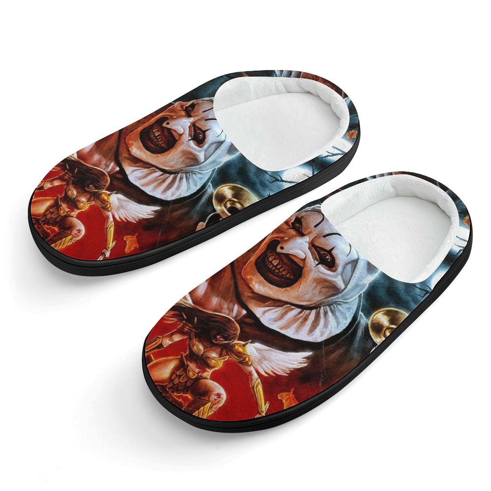 Terrifier Slippers for Kids, Cute Soft Plush Anti-slip Fluffy Fuzzy ...