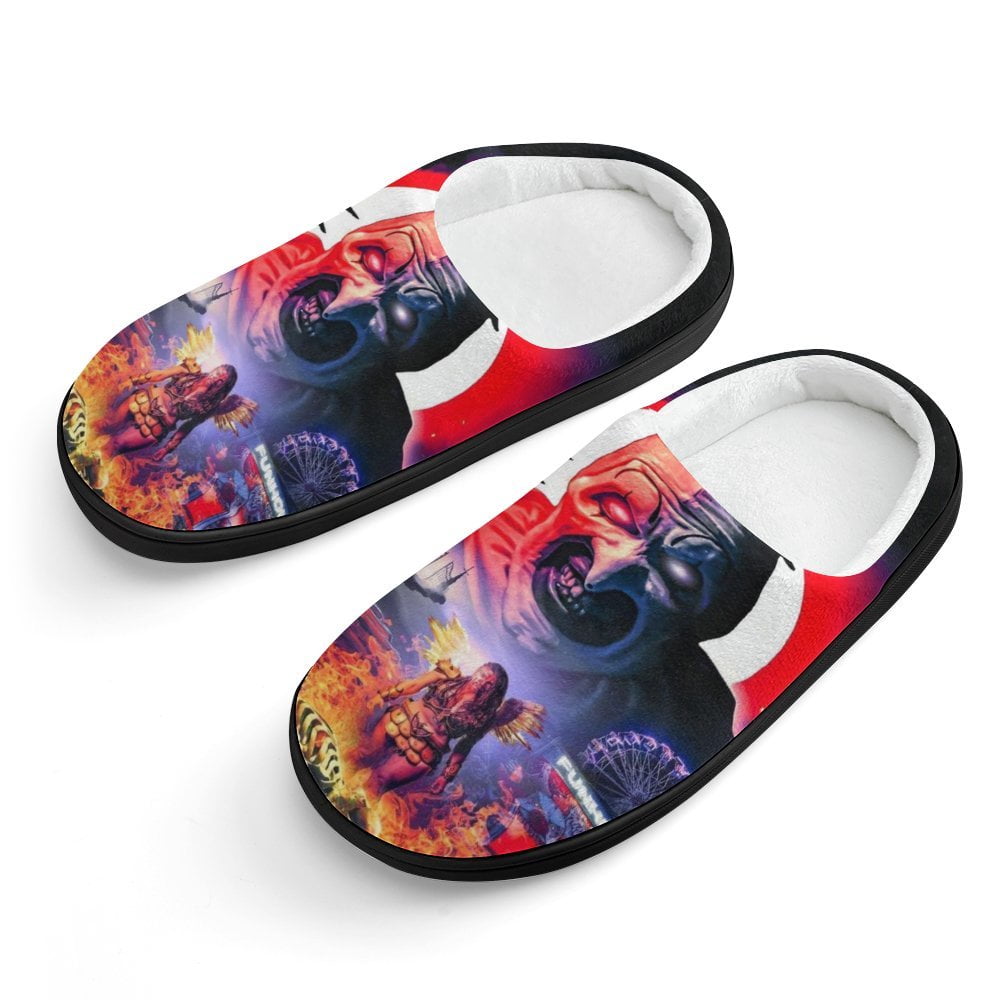 Terrifier Slippers for Kids, Cute Soft Plush Anti-slip Fluffy Fuzzy ...