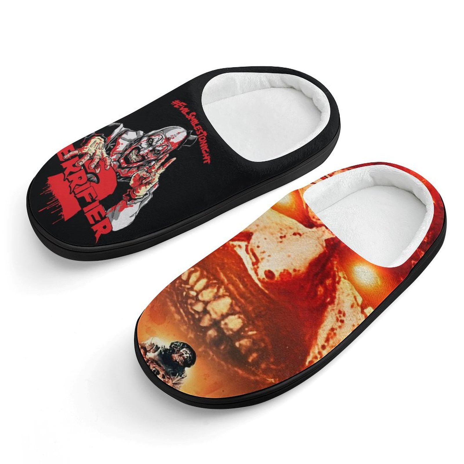 Terrifier Terrifier Slippers for Kids, Cute Soft Plush Anti-slip Fluffy ...