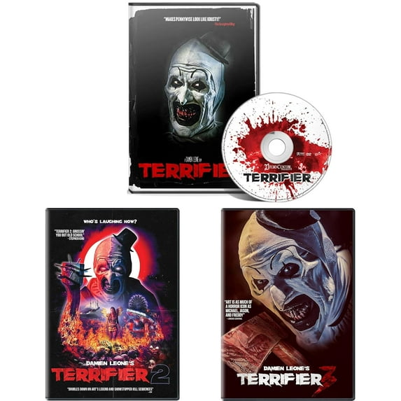 Terrifier Trilogy DVD Set: Terrifier, Terrifier 2 and Terrifier 3 ...