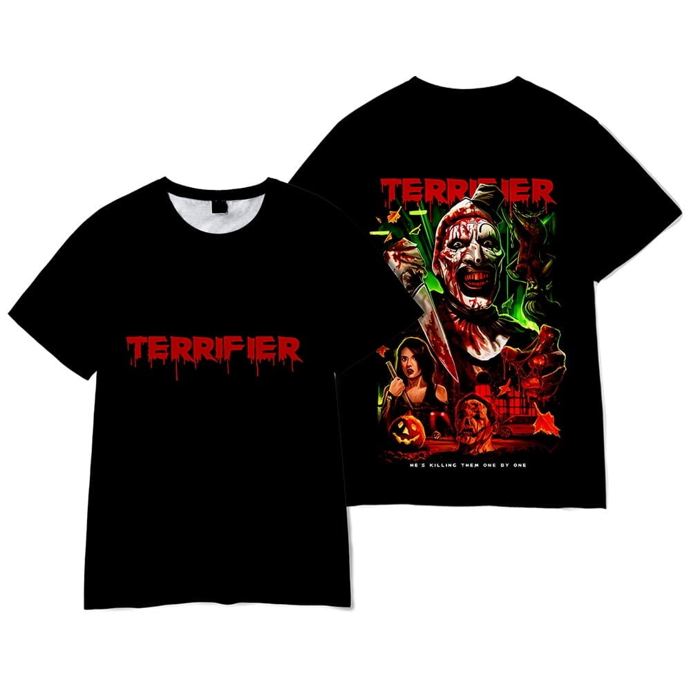 Terrifier Tshirt Halloween Horror Movie Tee Merch Cosplay Scary T-shirt ...