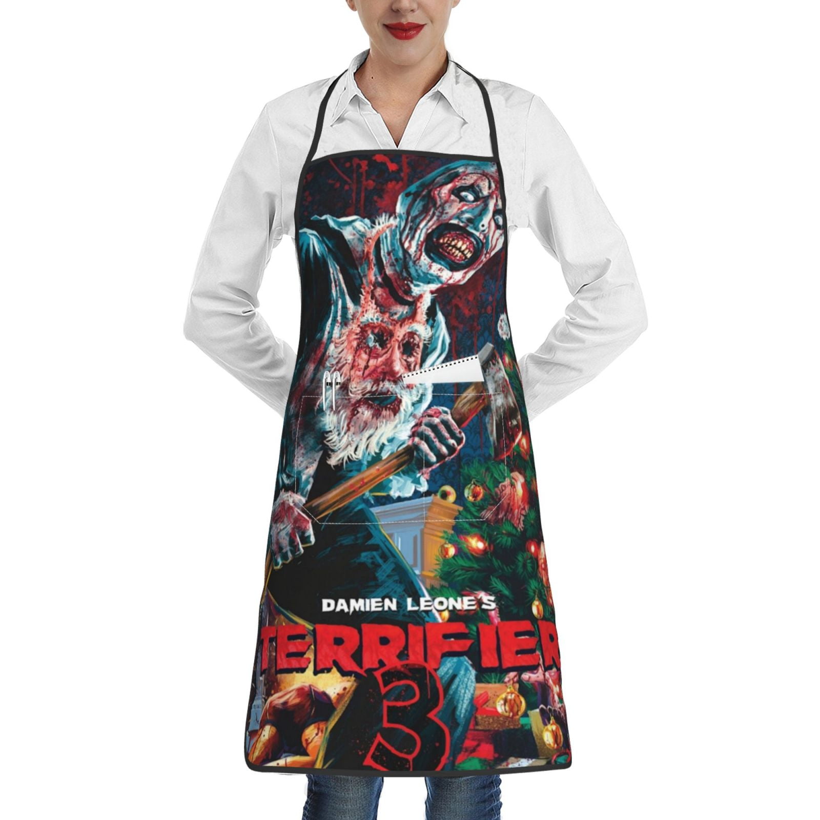 Terrifier Waterproof Cooking Aprons, Adjustable Bib Soft Chef Apron ...