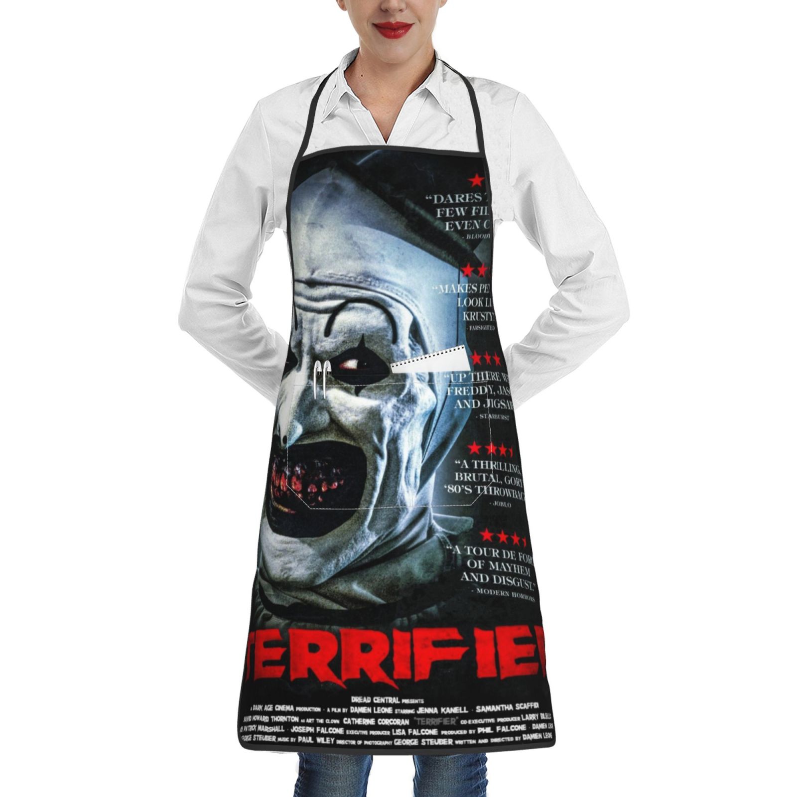 Terrifier Waterproof Cooking Aprons, Adjustable Bib Soft Chef Apron ...