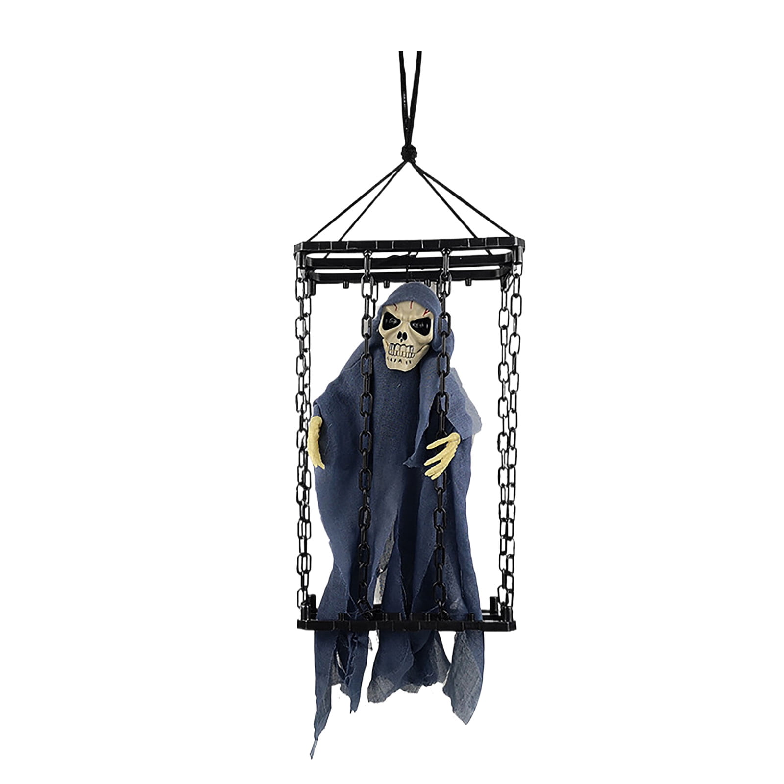 Terrifying Hanging Skeleton Scary Realistic Hanging Skeleton With LED ...