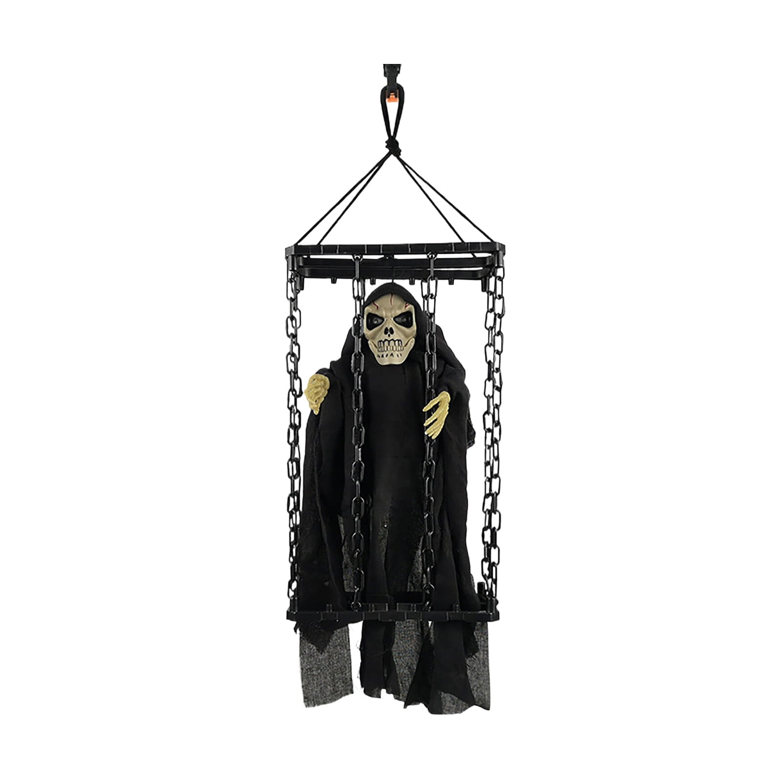Terrifying Hanging Skeleton Scary Realistic Hanging Skeleton With LED ...