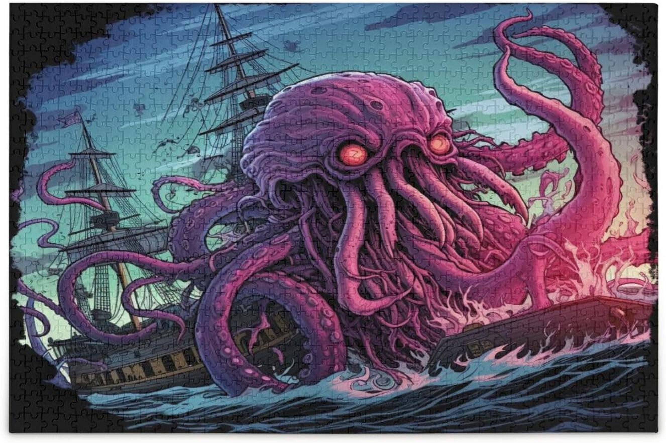 Terrifying Octopus Jigsaw Puzzles for Adults or Kids 500 Piece ...