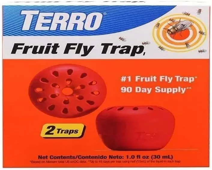 Terro T2502 Ready-To-Use Indoor Fruit Fly Trap With Built In Window - 2 ...