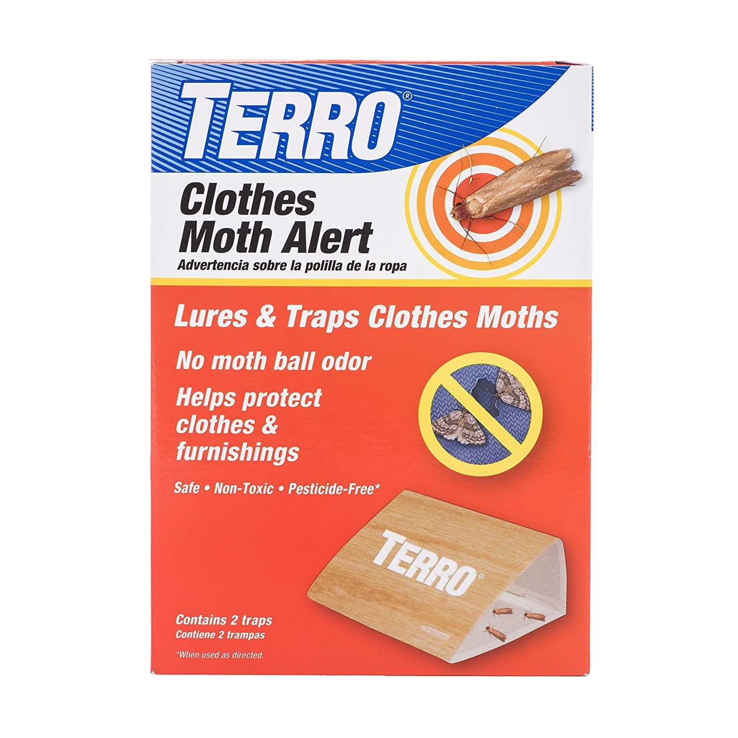 TERRO, Clothes Moth Alert Trap, 1-Pack, Indoor Use - Walmart.com