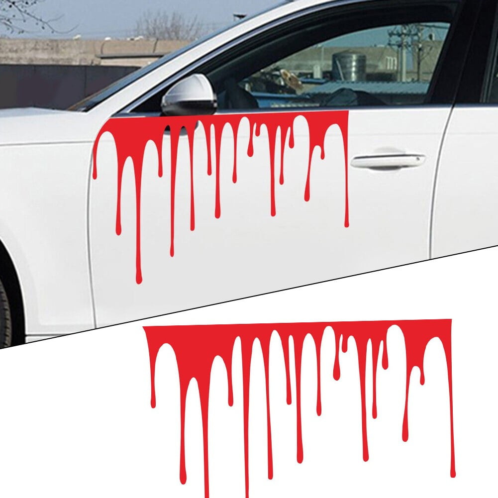 Terror Blood Graphics Red Vinyl Stickers For Car Body Side Door Decal ...