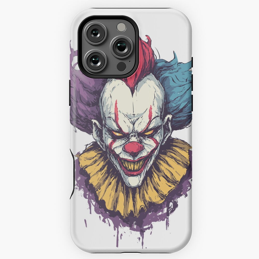 Terror Creepy Clown Phone Case for iPhone 16 15 14 13 12 11 Pro Max ...