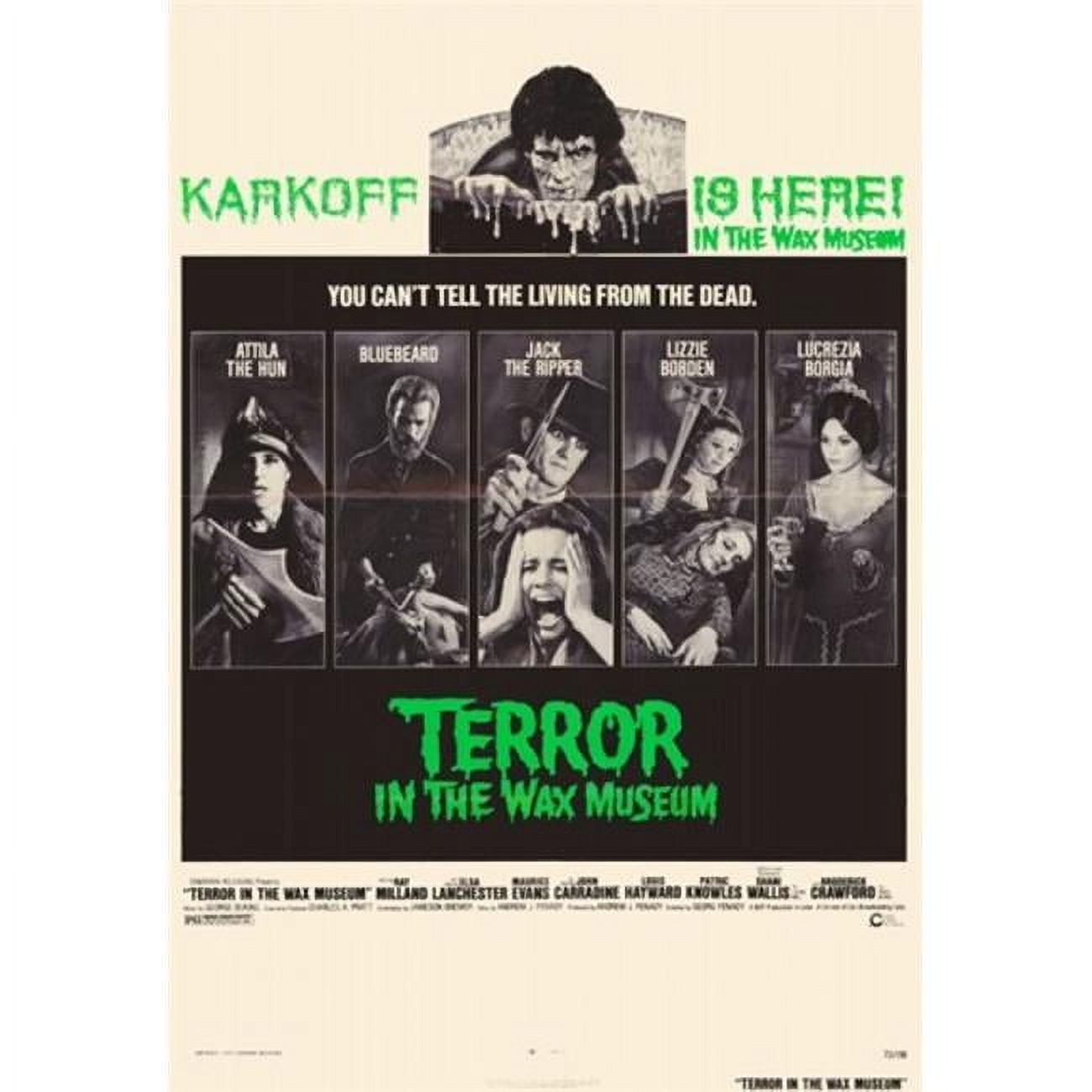 Terror in the Wax Museum Movie Poster - 11 x 17 in. - Walmart.com