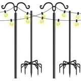Terry 2 Pack Stainless Steel String Light Poles 102 in. 7-Prong - 2 ...