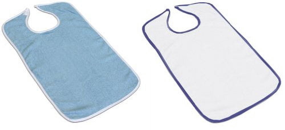 Terry Adult Bibs with Velcro Closure 18 X 36 1 Dozen (White) - Walmart ...