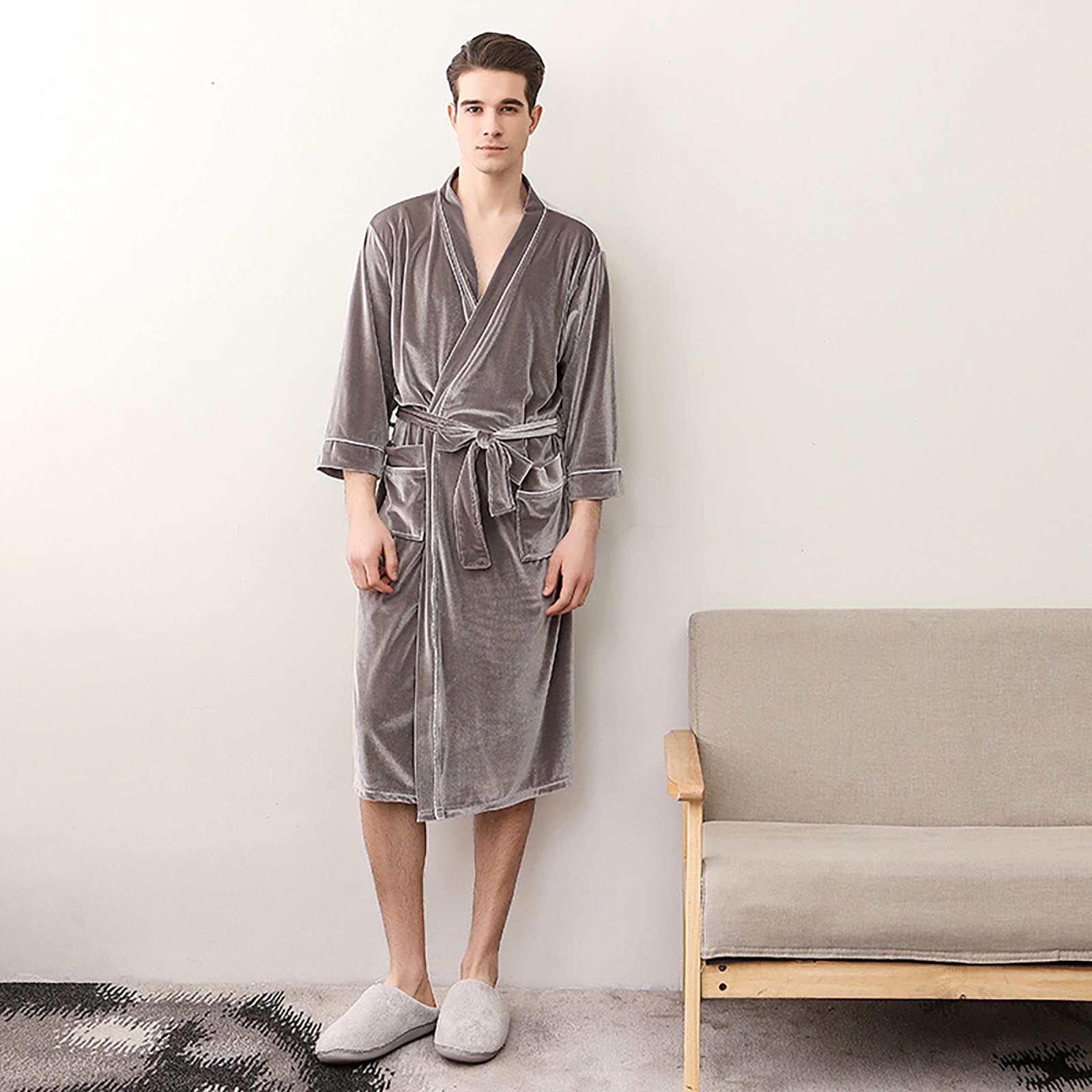 Terry Bathrobe Mens Bath Robes Robe Mens For Men Mens Couple, Long ...