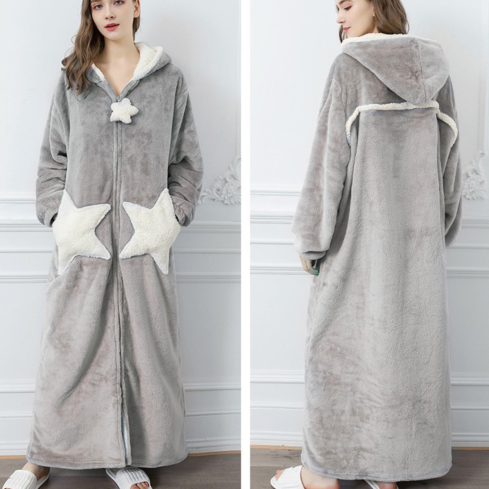Terry Cloth Robe Ladies Robes For Women Cotton Summer Robes For Long ...