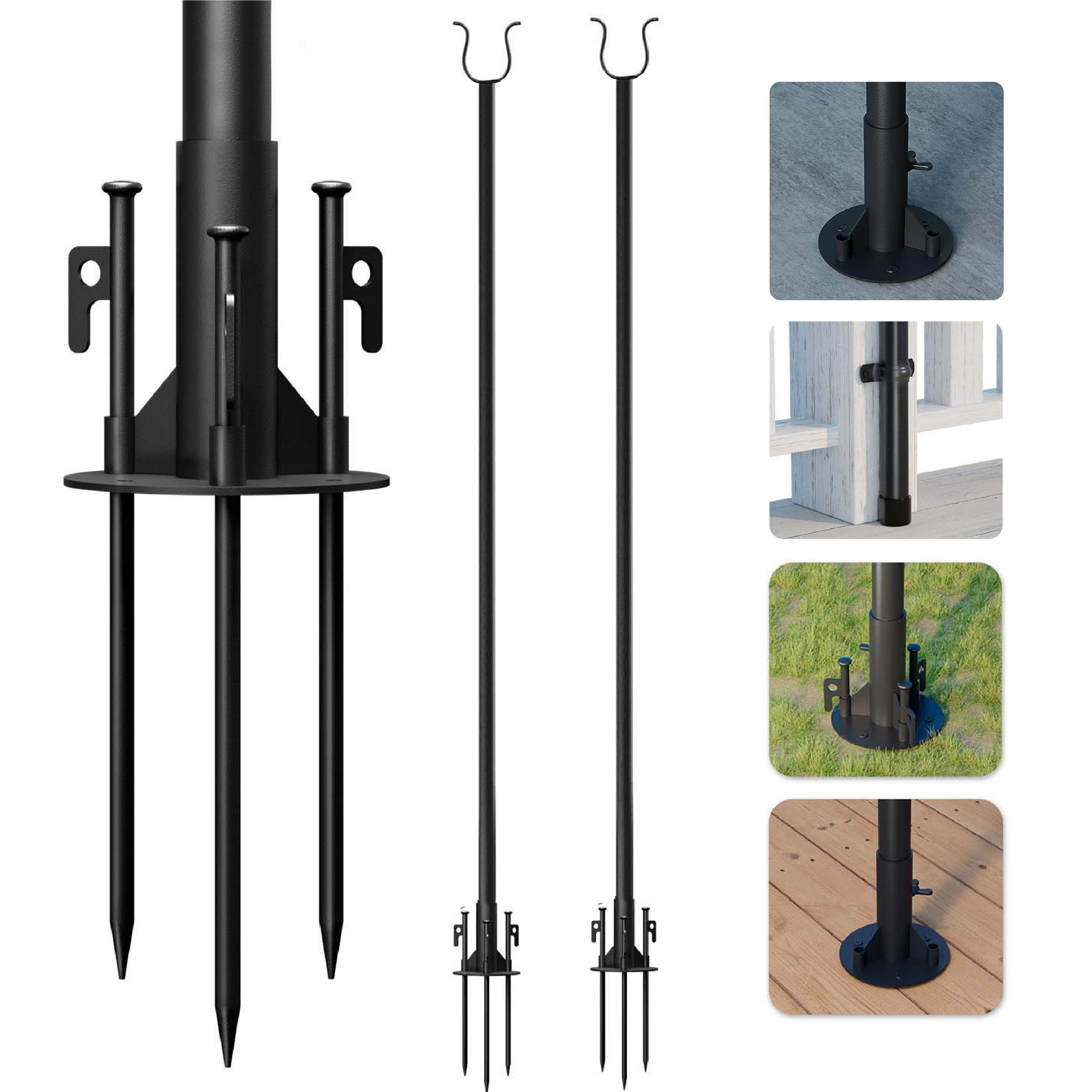 Terry Heavy Duty Outdoor String Light Poles Pro 4 in 1 for Grassland ...