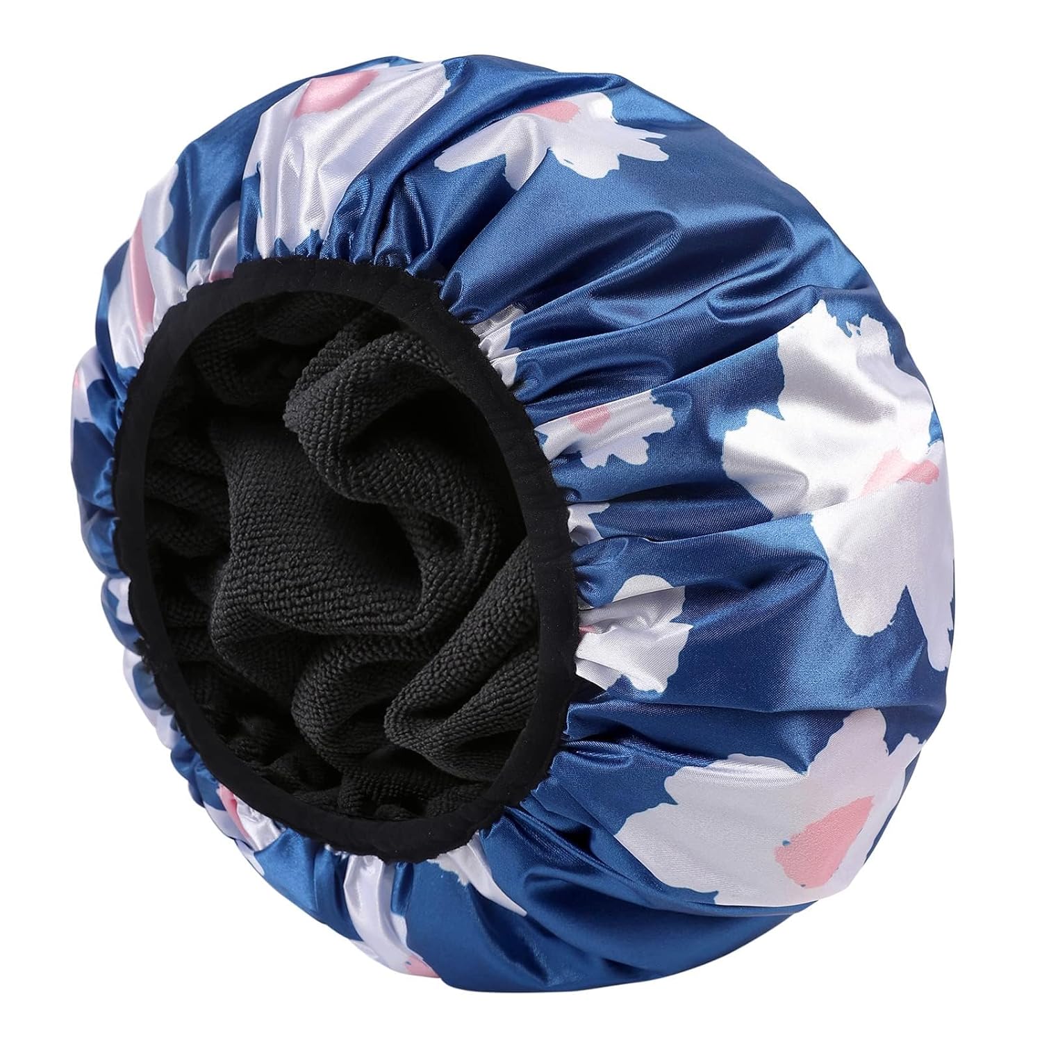 Terry Lined Shower Cap,Triple Layer Large Cap for Women,Shower Reusable ...