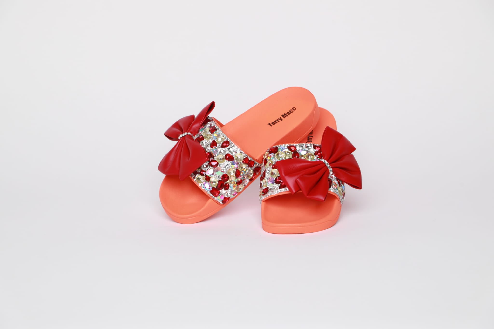 Terry Macc Floral Crystal Slides – Orange - Walmart.com