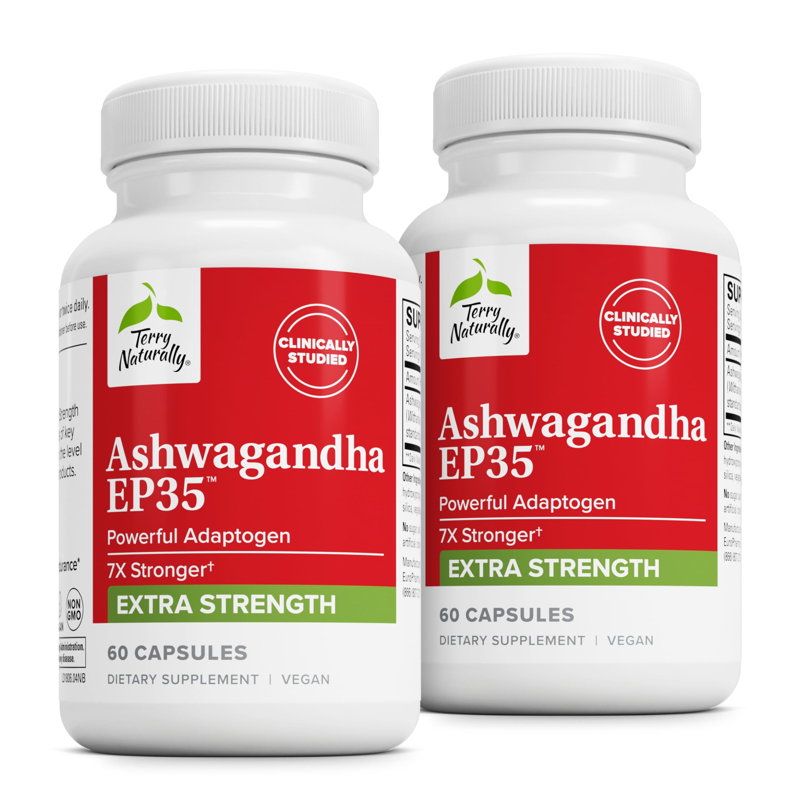 Terry Naturally Ashwagandha EP35 Extra Strength - 60 Capsules - Walmart.com