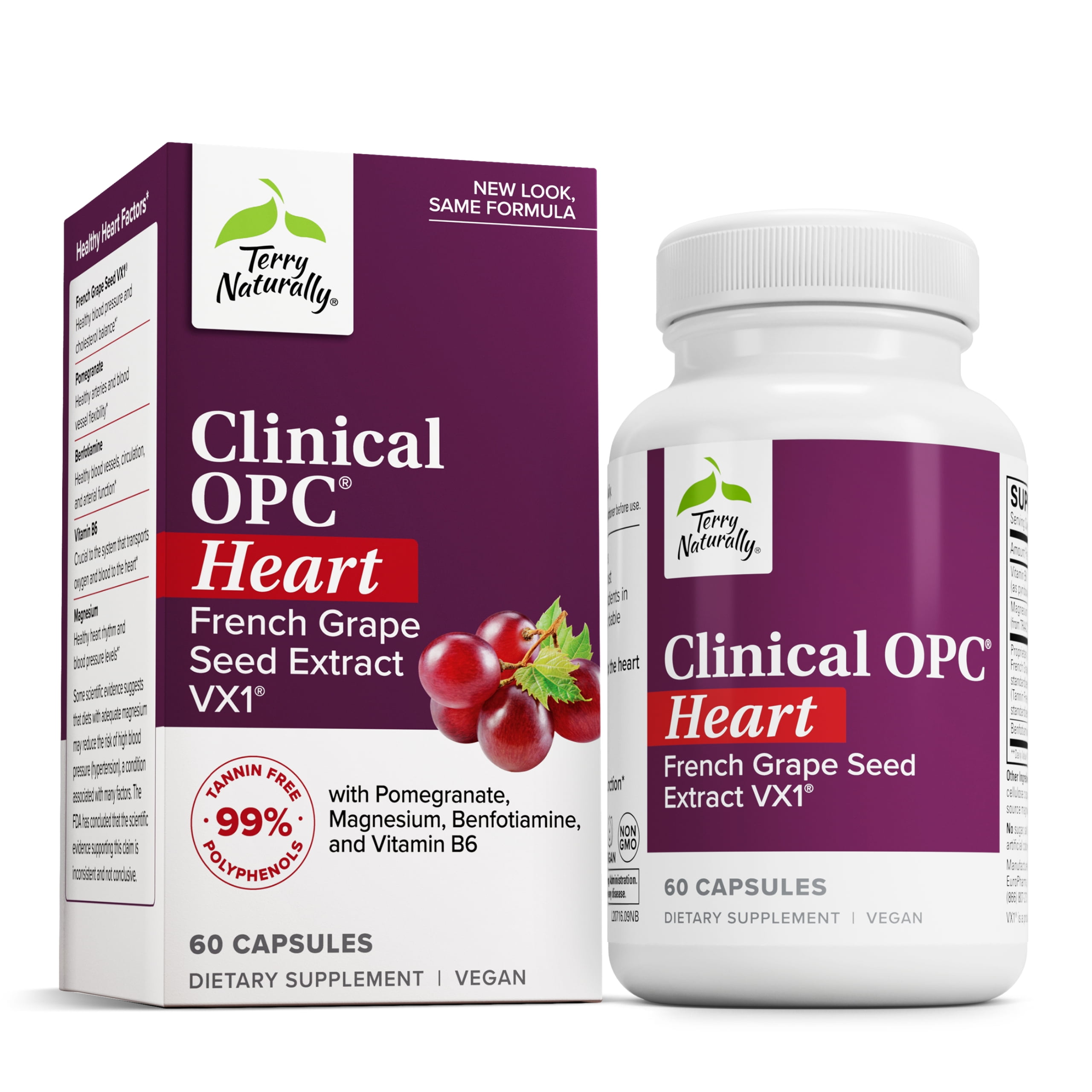Terry Naturally Clinical OPC Heart - 60 Capsules - Walmart.com