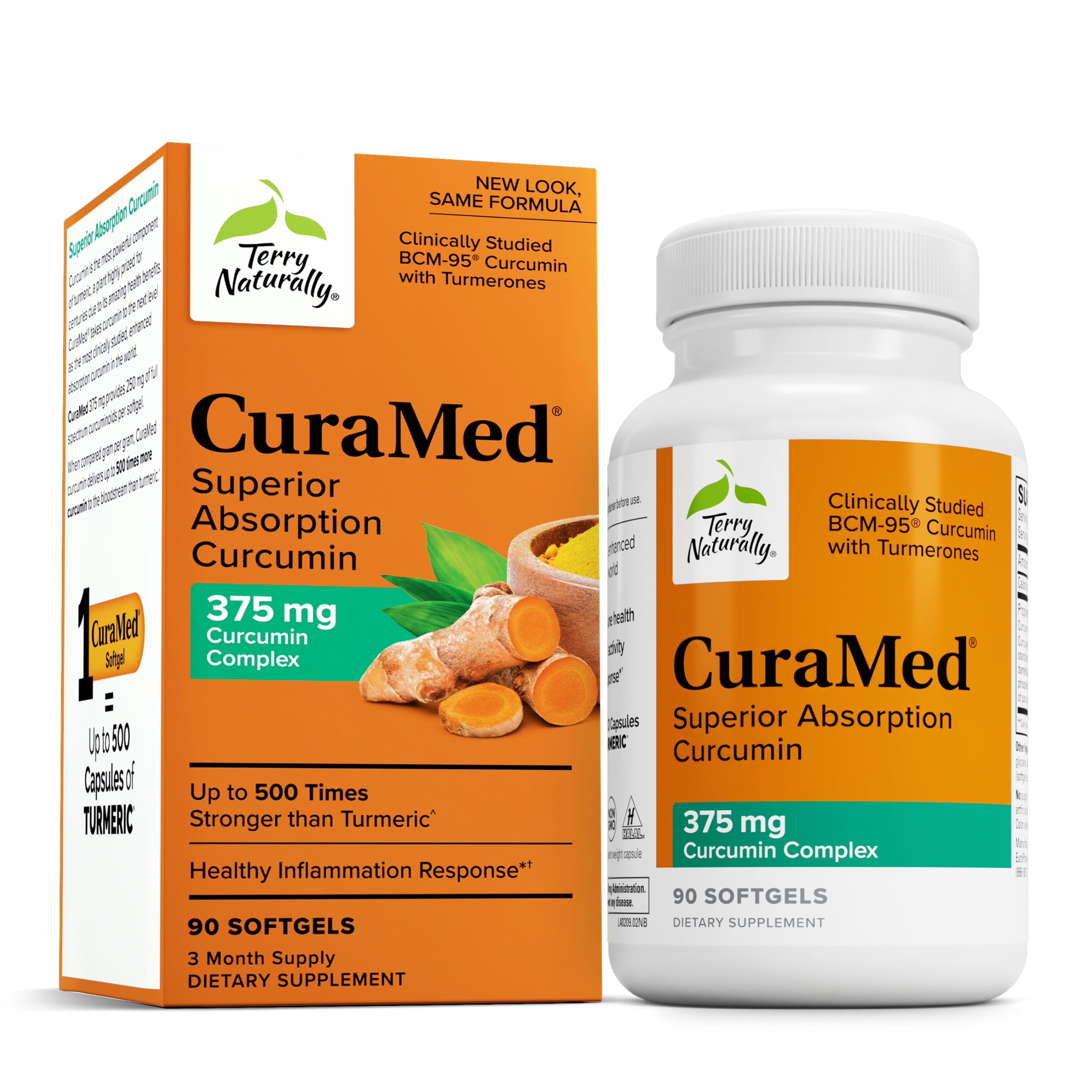 Terry Naturally CuraMed 375 mg Curcumin Complex - 90 Softgels - Walmart.com