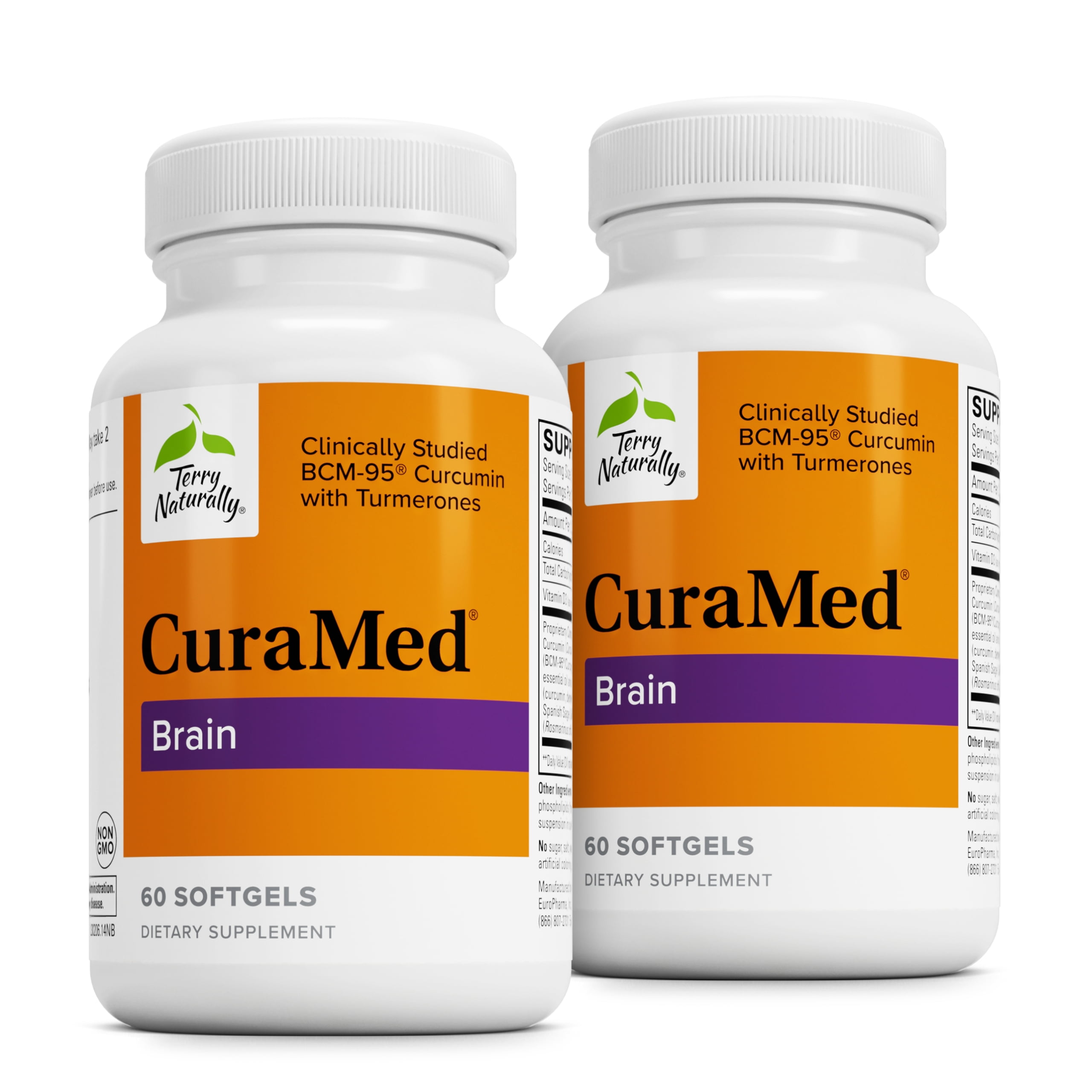 Terry Naturally CuraMed Brain - 60 Softgels, 2 Pack - Walmart.com