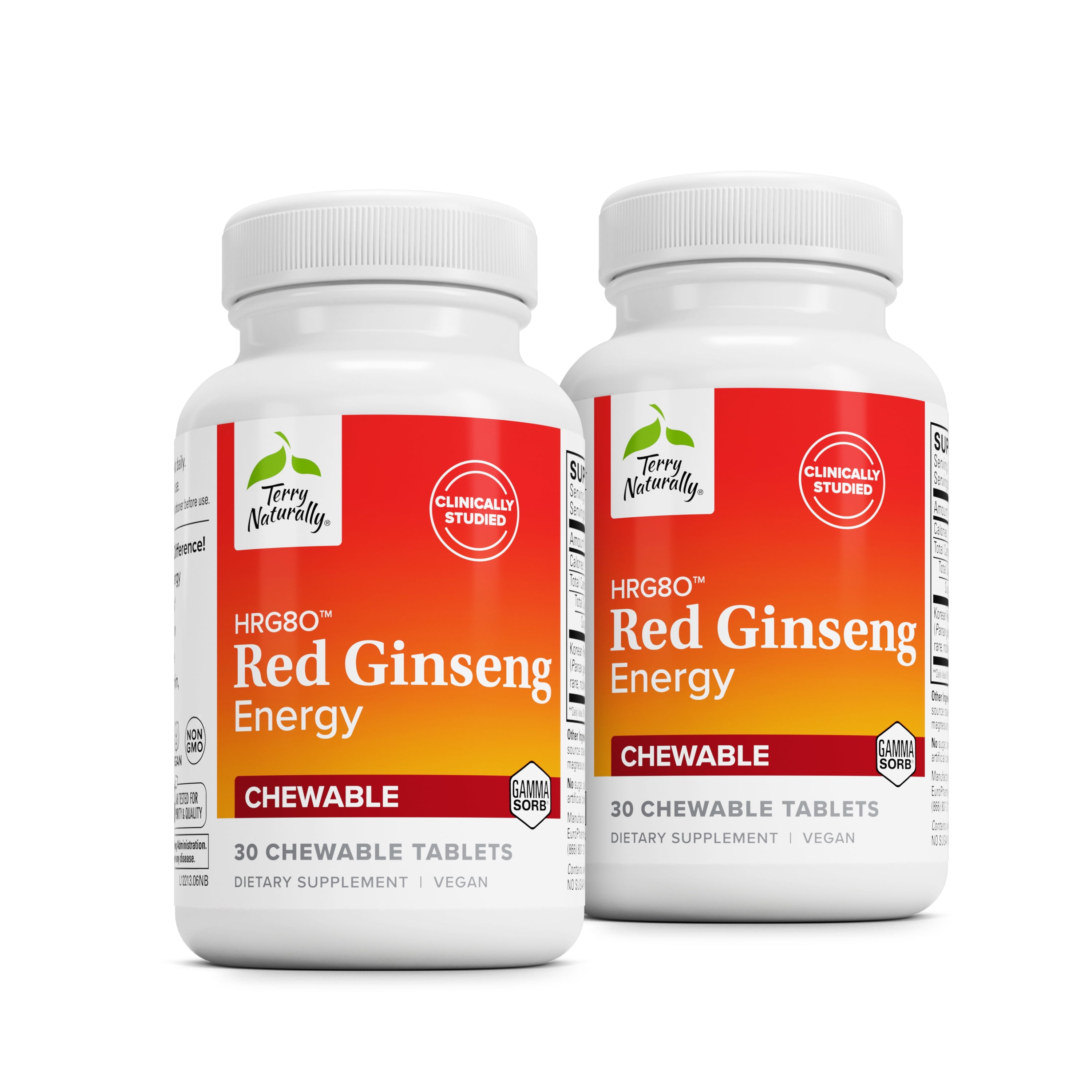 Terry Naturally HRG80 Red Ginseng Energy - 30 Chewable Tablets (Pack of ...