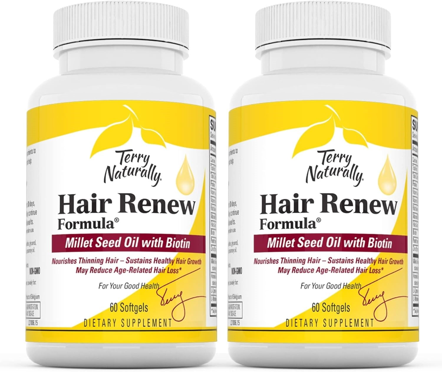 Terry Naturally Hair Renew Formula - 60 Softgels, 2 Pack - Walmart.com