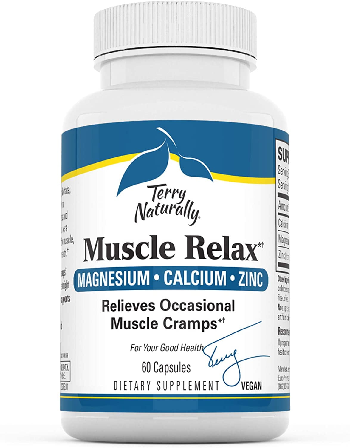 Terry Naturally Muscle Relax with Calcium Lactate - 60 Capsules ...