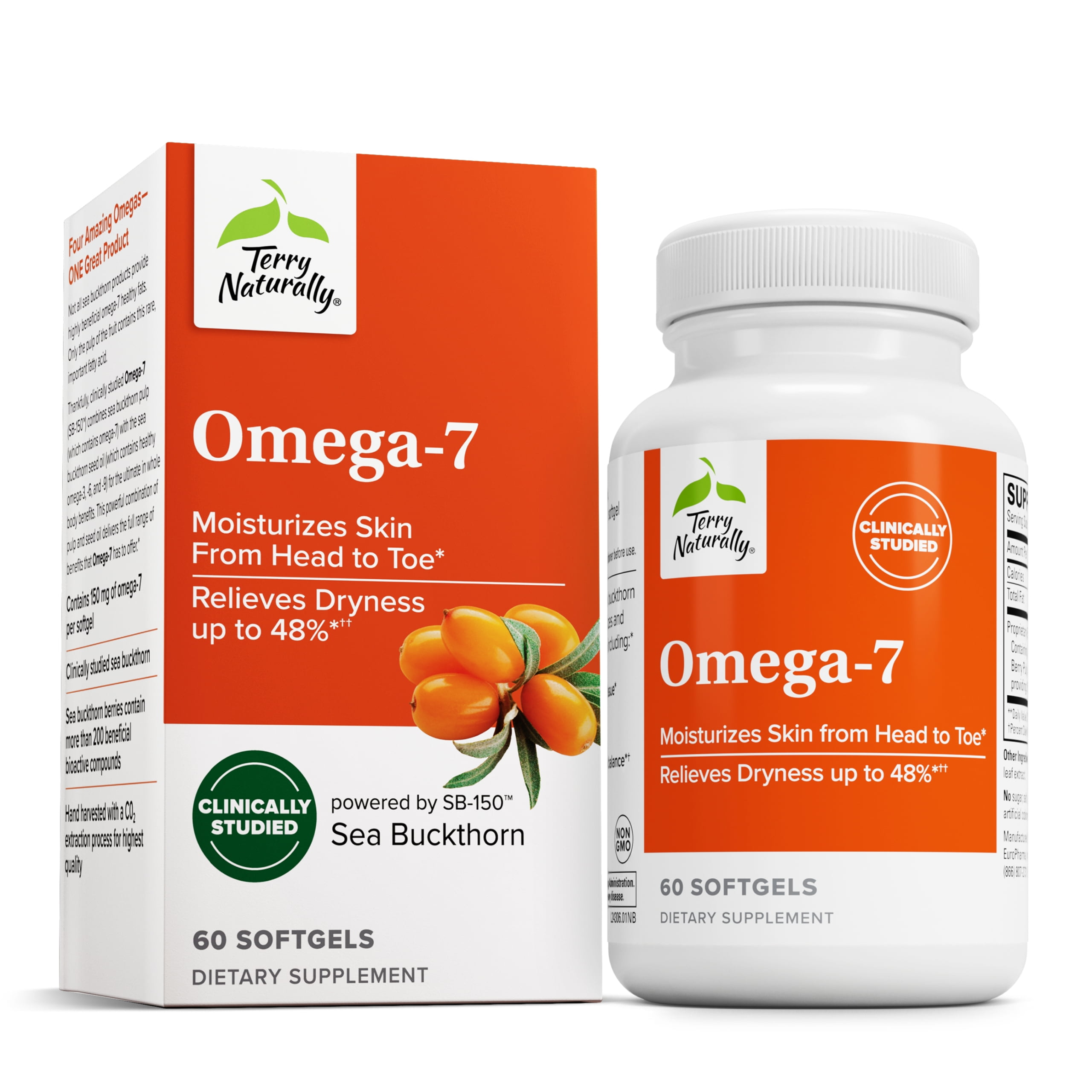 Terry Naturally Omega-7 - 60 Softgels (Pack of 2) - Walmart.com
