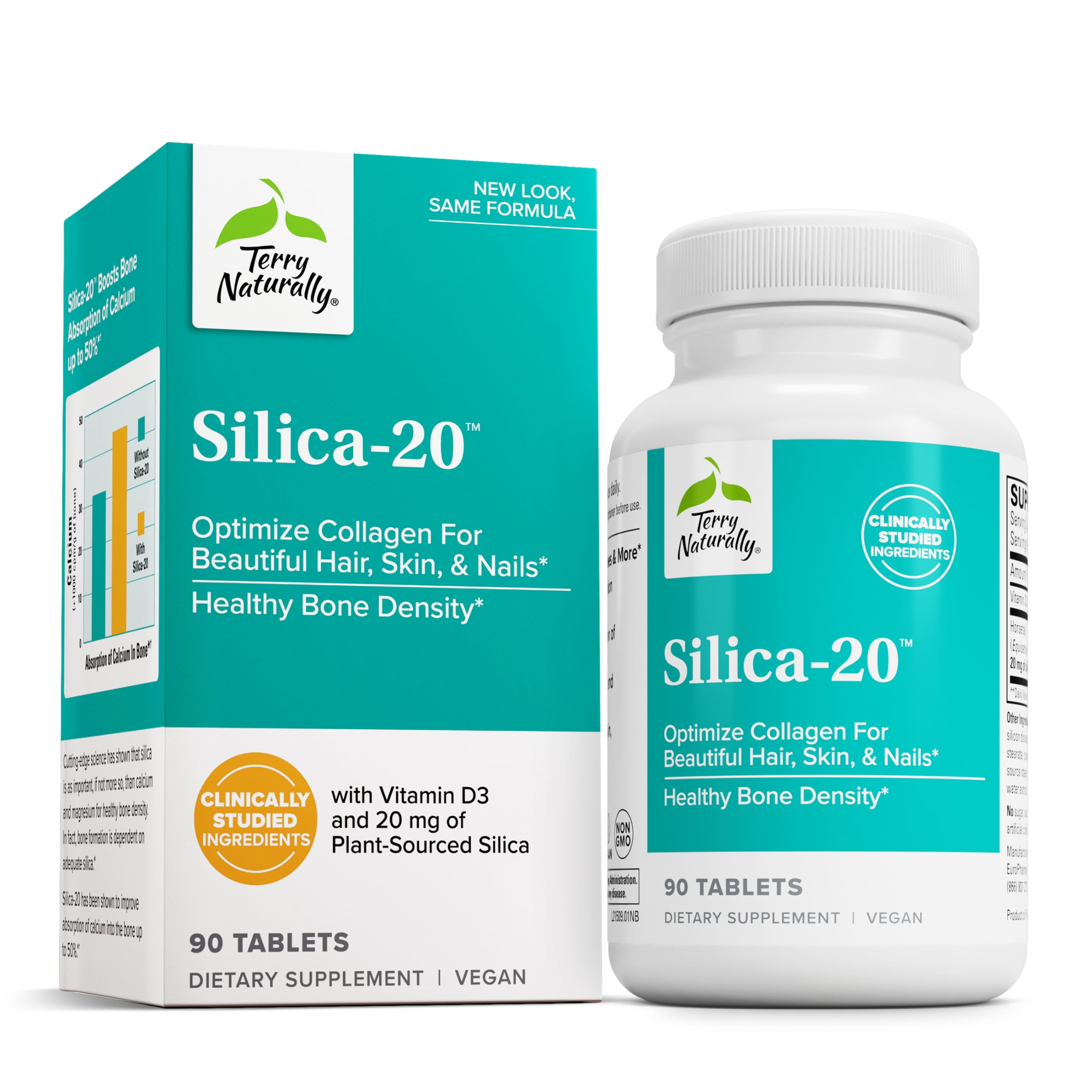 Terry Naturally Silica-20 - 90 Tablets - Walmart.com