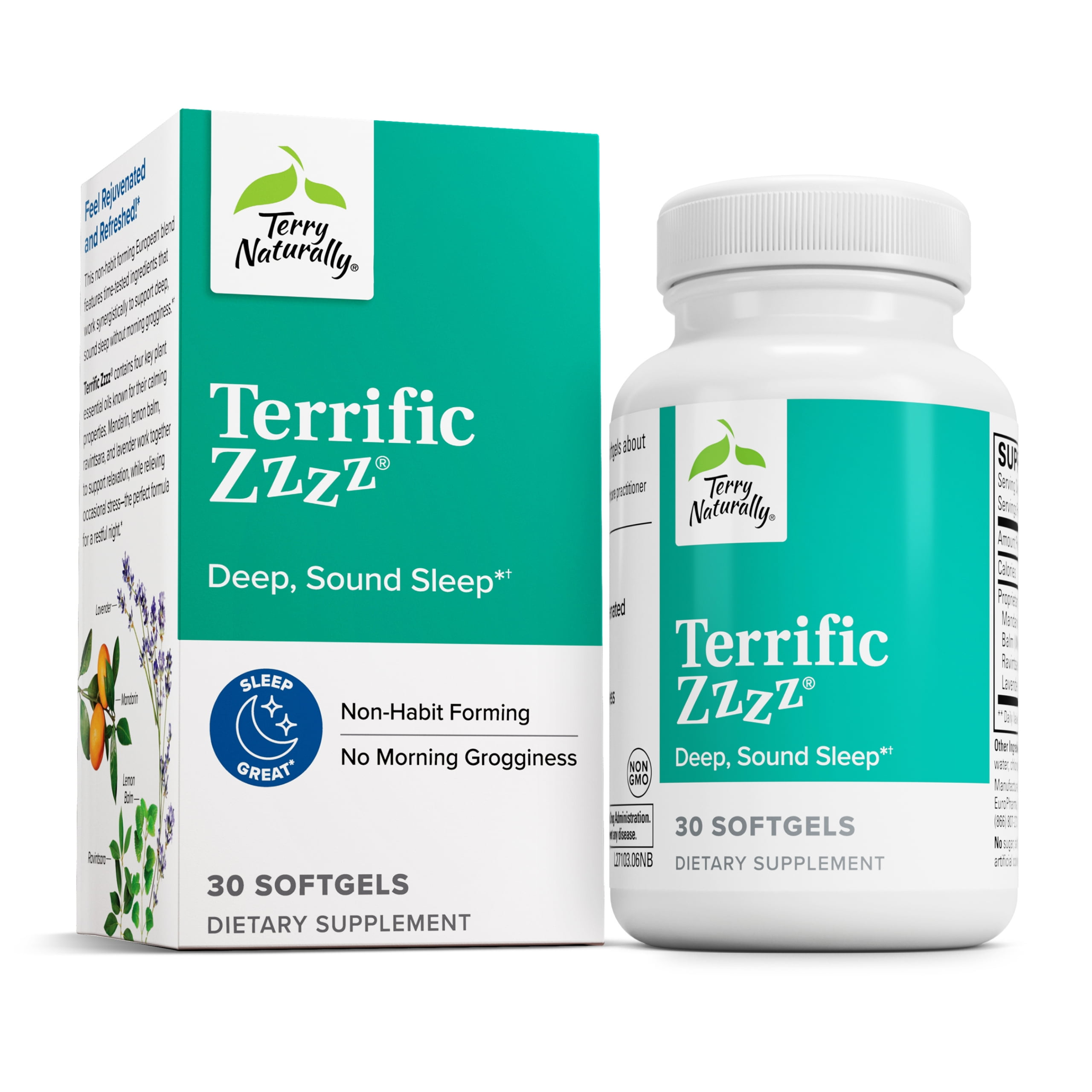 Terry Naturally Terrific Zzzz - 30 Softgels, 2 Pack - Walmart.com