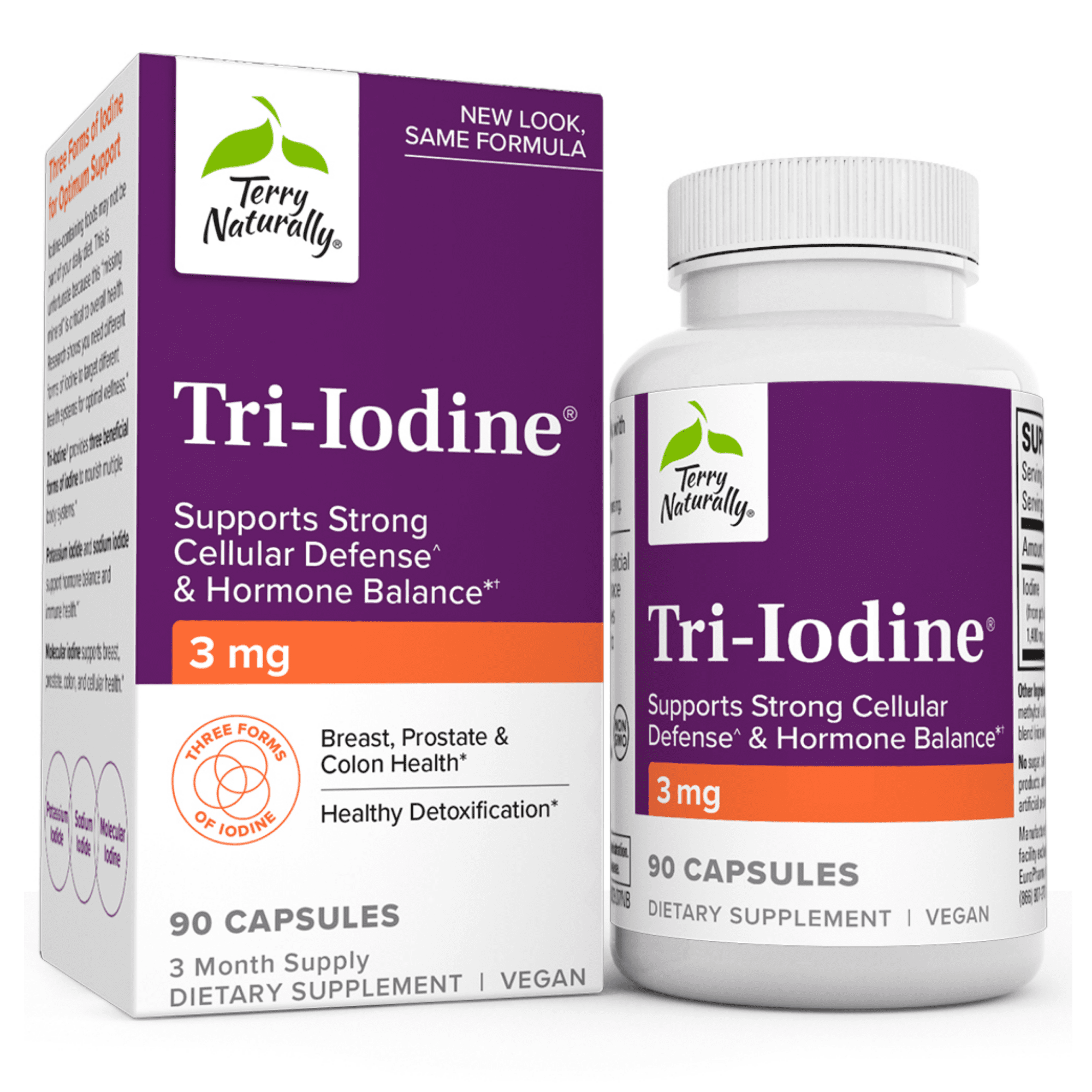 Terry Naturally Tri-Iodine 3 mg - 90 Capsules - Walmart.com
