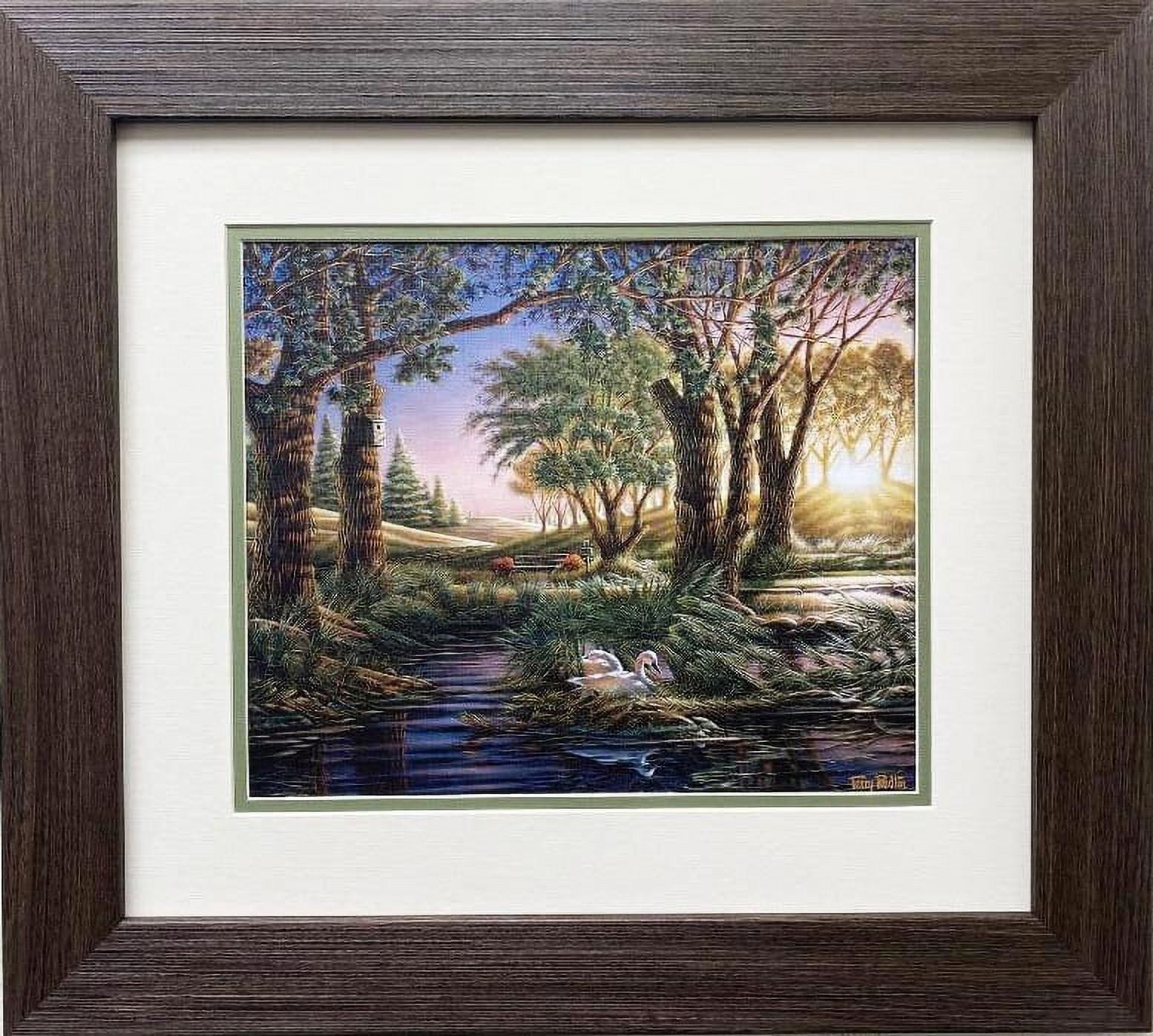 Terry Redlin "Morning on Greens" CUSTOM FRAMED Rural America Art Print ...