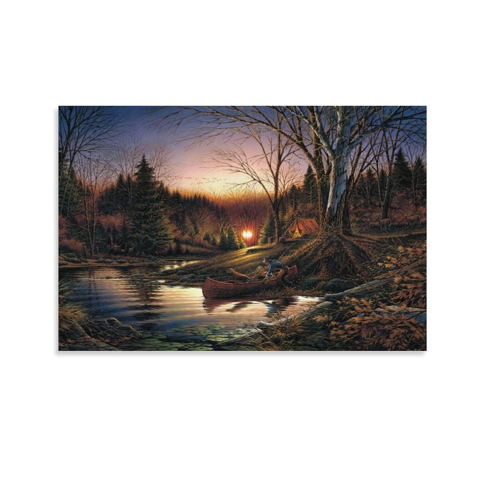 Terry Redlin Print Painting Landscape (146) Canvas Poster Wall Art ...