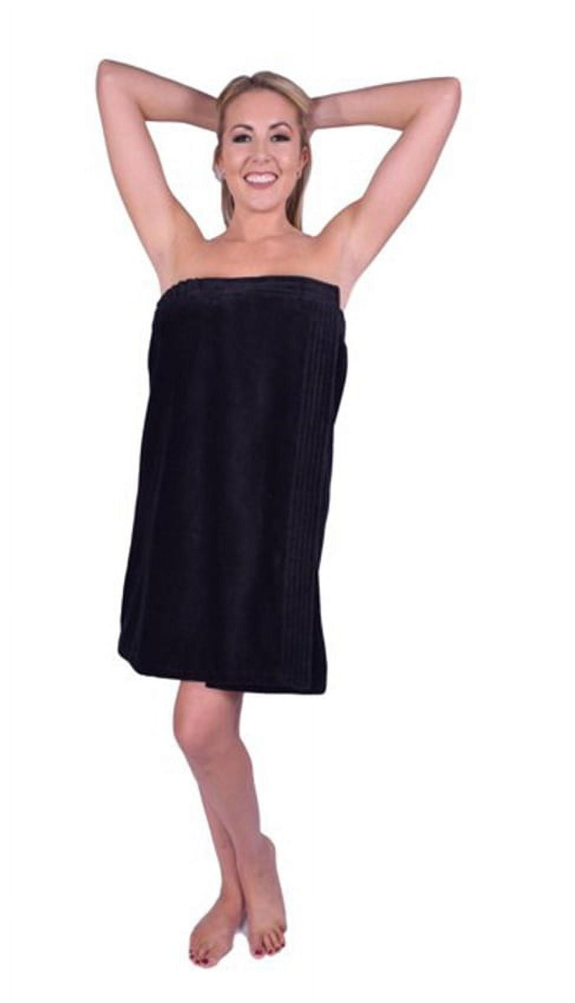 Terry Spa Wrap for Women, BLACK, Small, Medium - Walmart.com