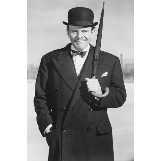 Terry-Thomas 24x36 Poster bowler hat and umbrella - Walmart.com