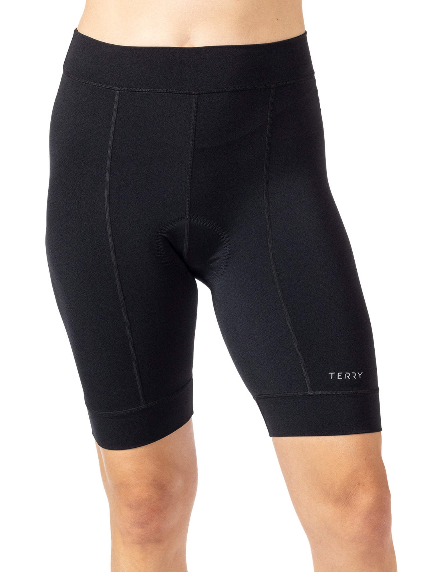 Terry Bike Shorts Women Padded, Actif Cycling Shorts For Women Padded 8" Inseam Moisture Wicking ...