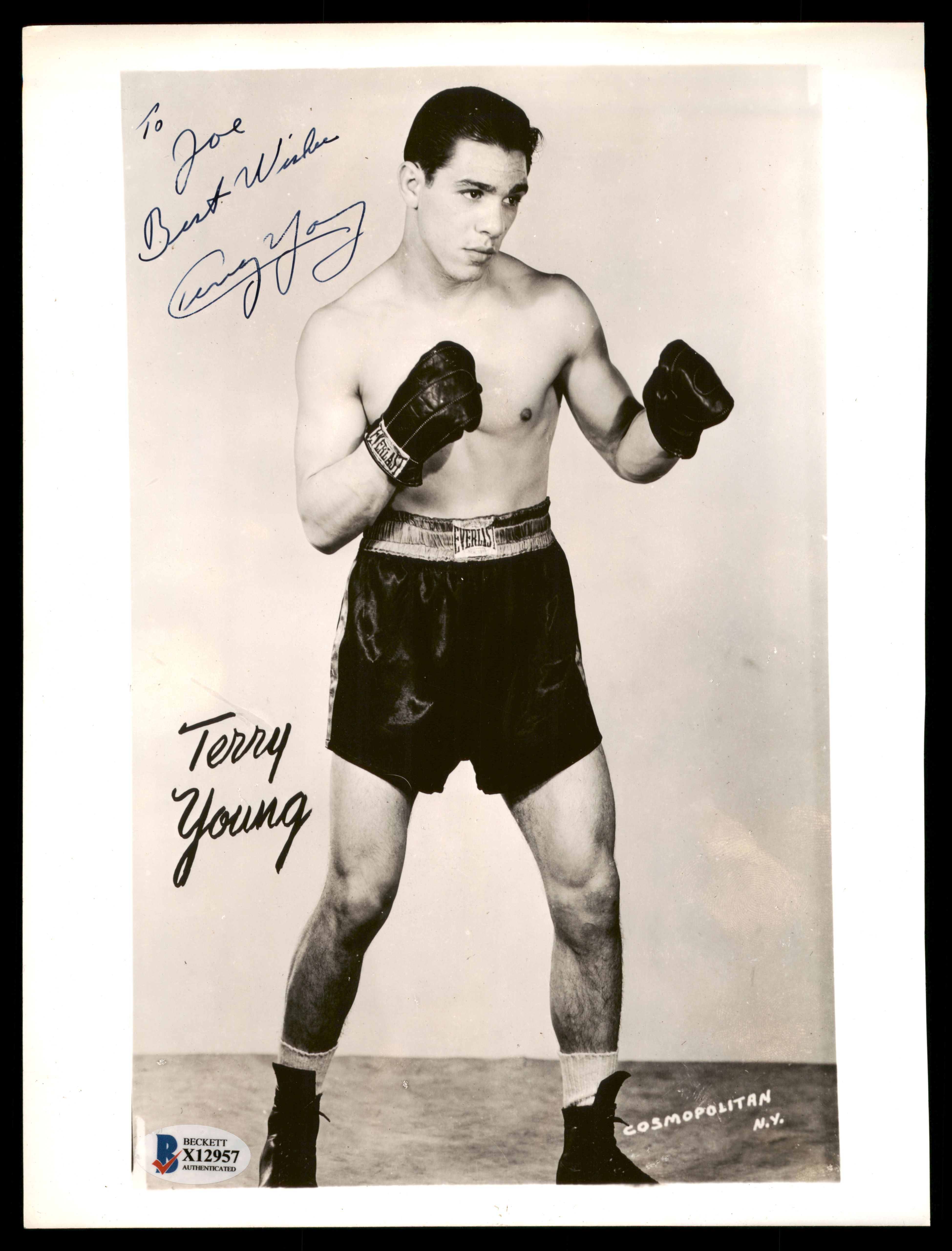 Terry Young Autographed 8x10 Photo "To Joe Best Wishes" Died 1967 ...