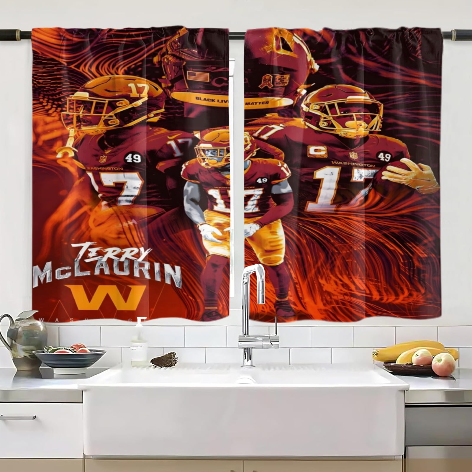 Terry and McLaurin Window Curtain - 2 Panels(28"x40") - Walmart.com