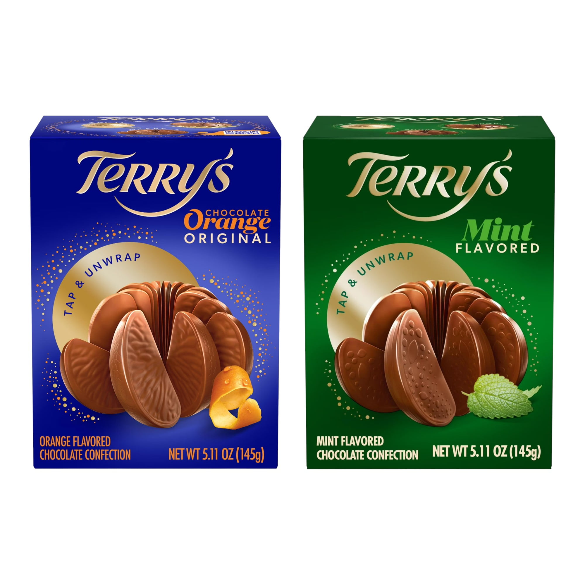 Terry’s Milk Chocolate Ball Orange and Mint Holiday Bundle 5.11oz Each ...