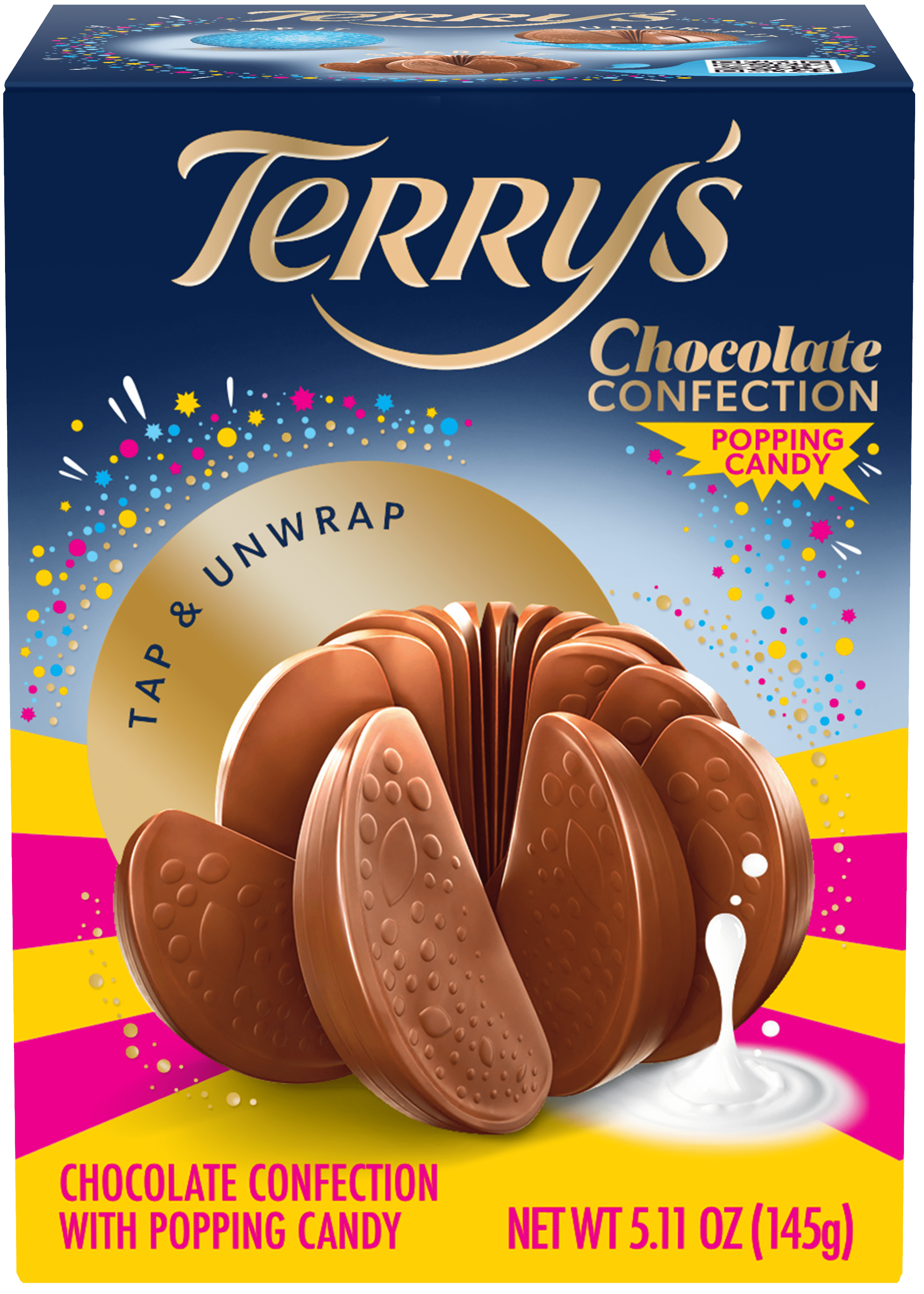 Terry's Simply Chocolate, Milk Chocolate with Popping Candy, 5.11oz Box ...