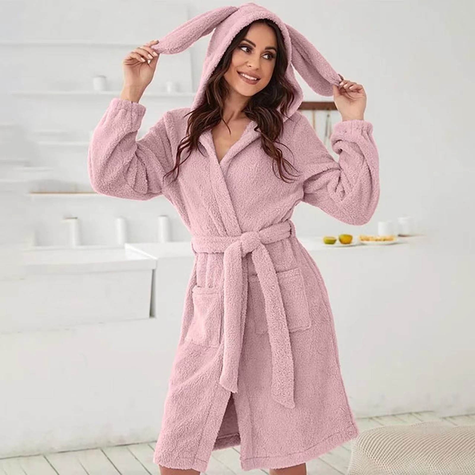 Terrycloth Bathrobes For Women Womens Robe Terry Cloth Cozy Solid Color ...