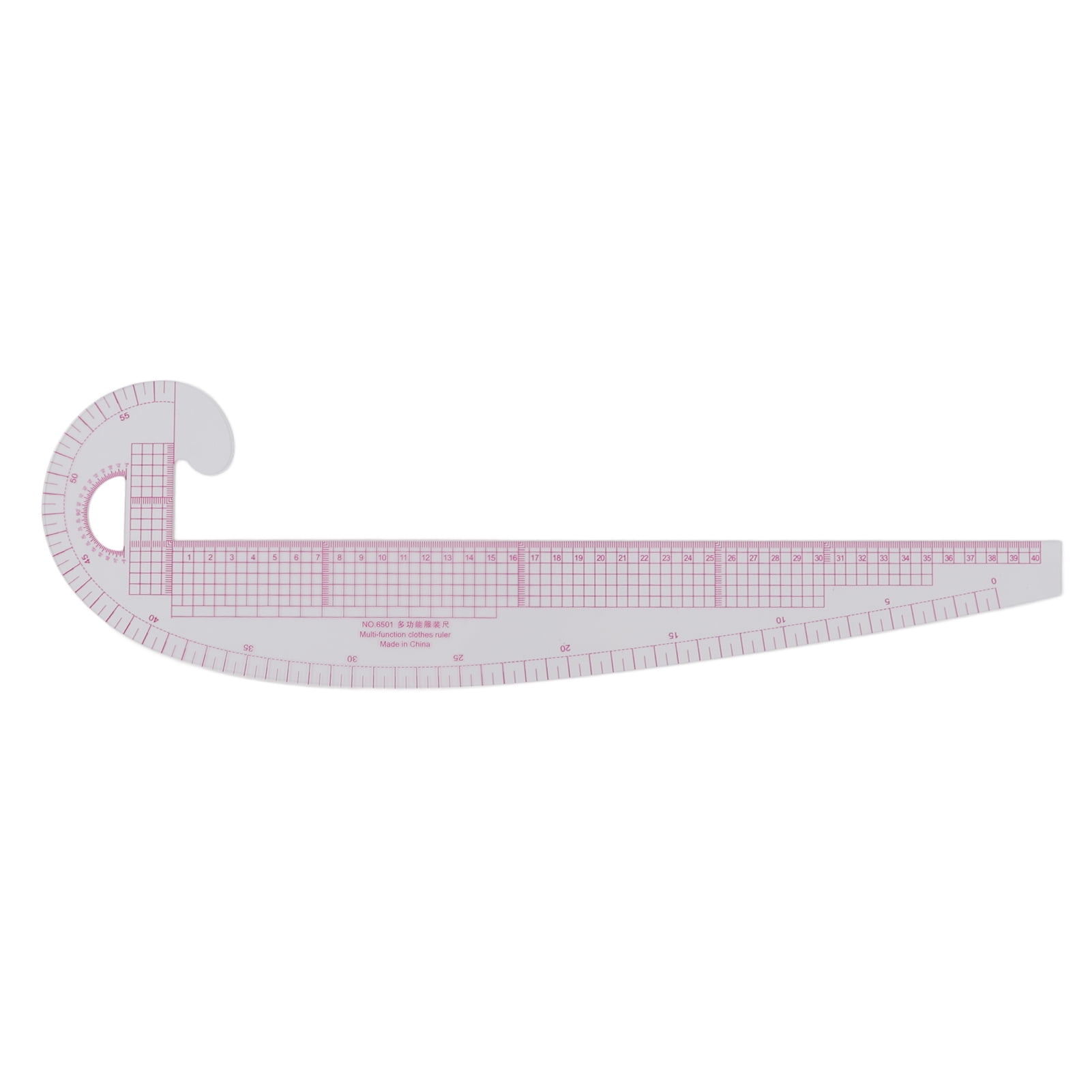 Tersalle 58cm 6501 Curved Ruler High Accuracy Transparent Body Plastic ...