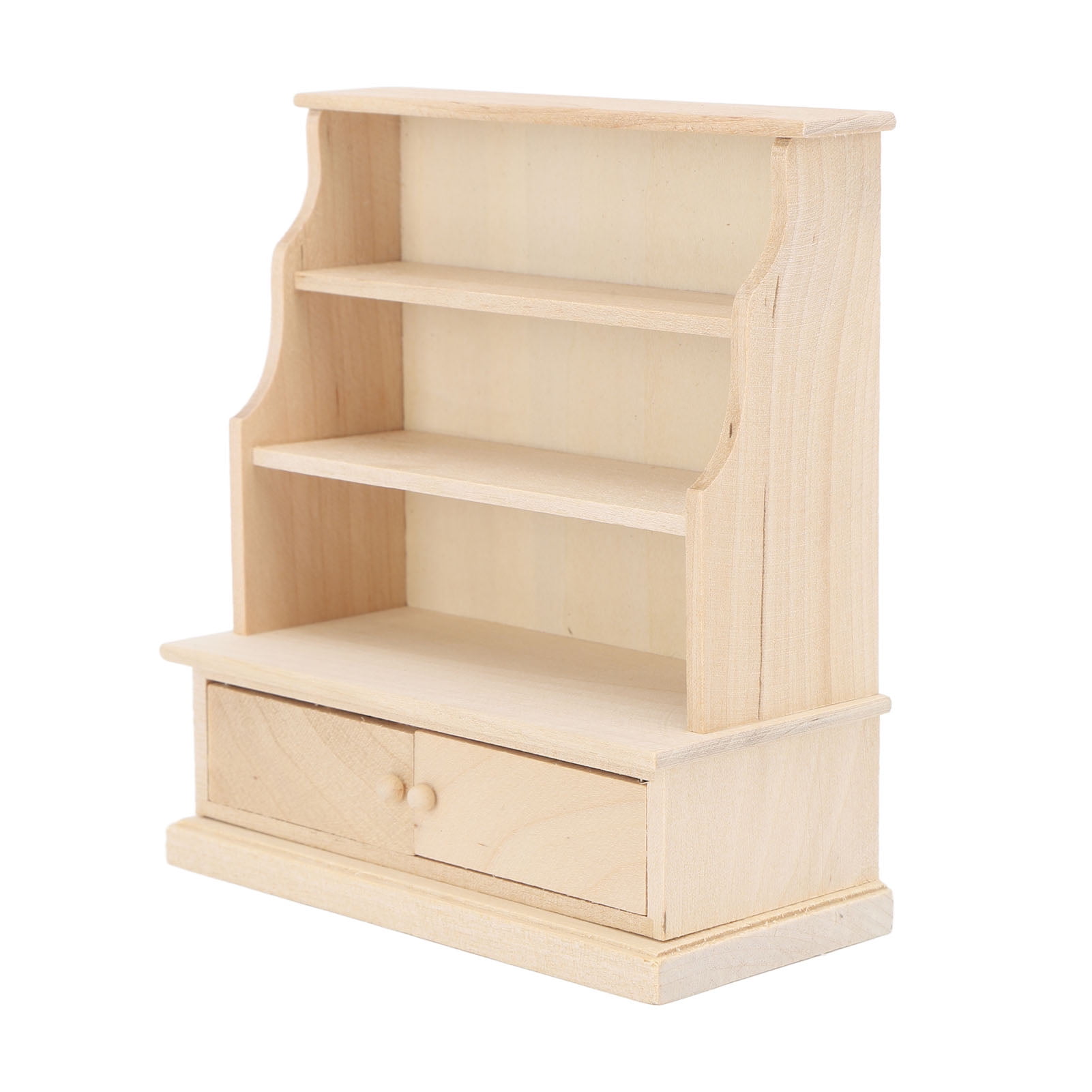 Tersalle Dollhouse Bookshelf 1 12 Wooden Miniature Decoration Rugged