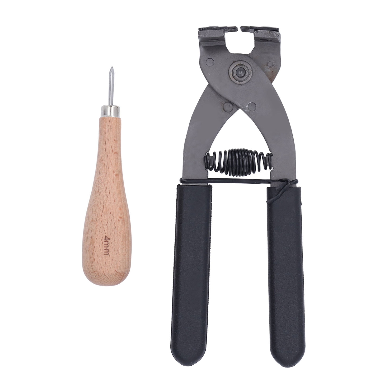 Tersalle Leather Silent Pliers Diamond Awl Black Handle 4mm 4 Teeth ...
