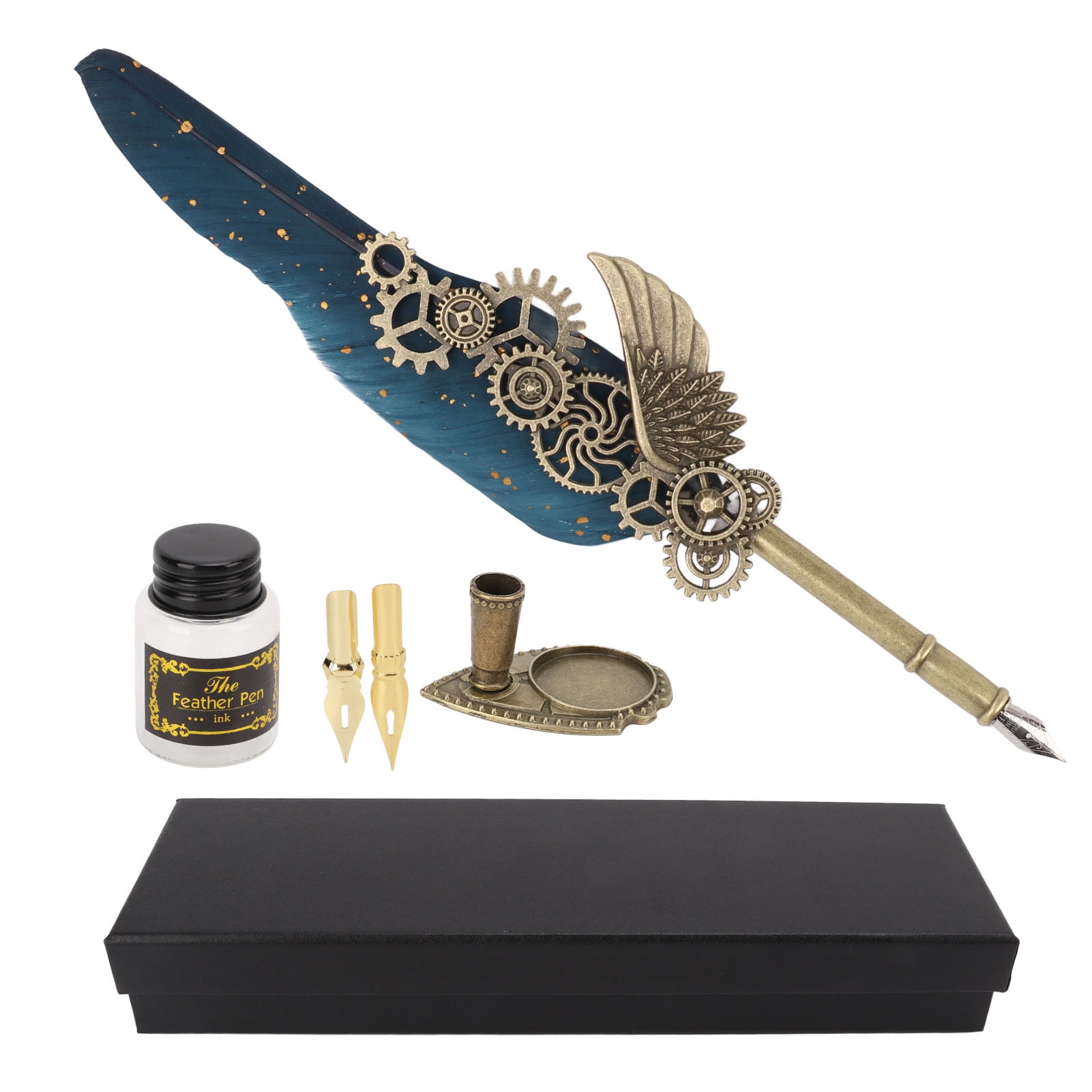 Tersalle Quill Pen and Ink Set Vintage Style Glossy Writting Stainless ...