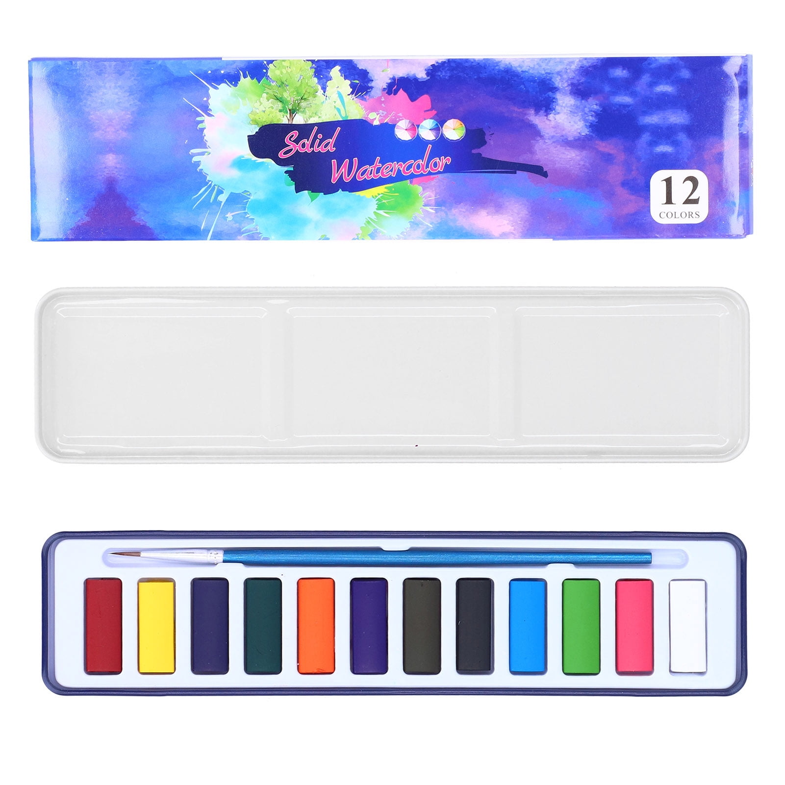 Tersalle Rectangle Shape Watercolor Paint Tray Oil Watercolor Acrylic ...