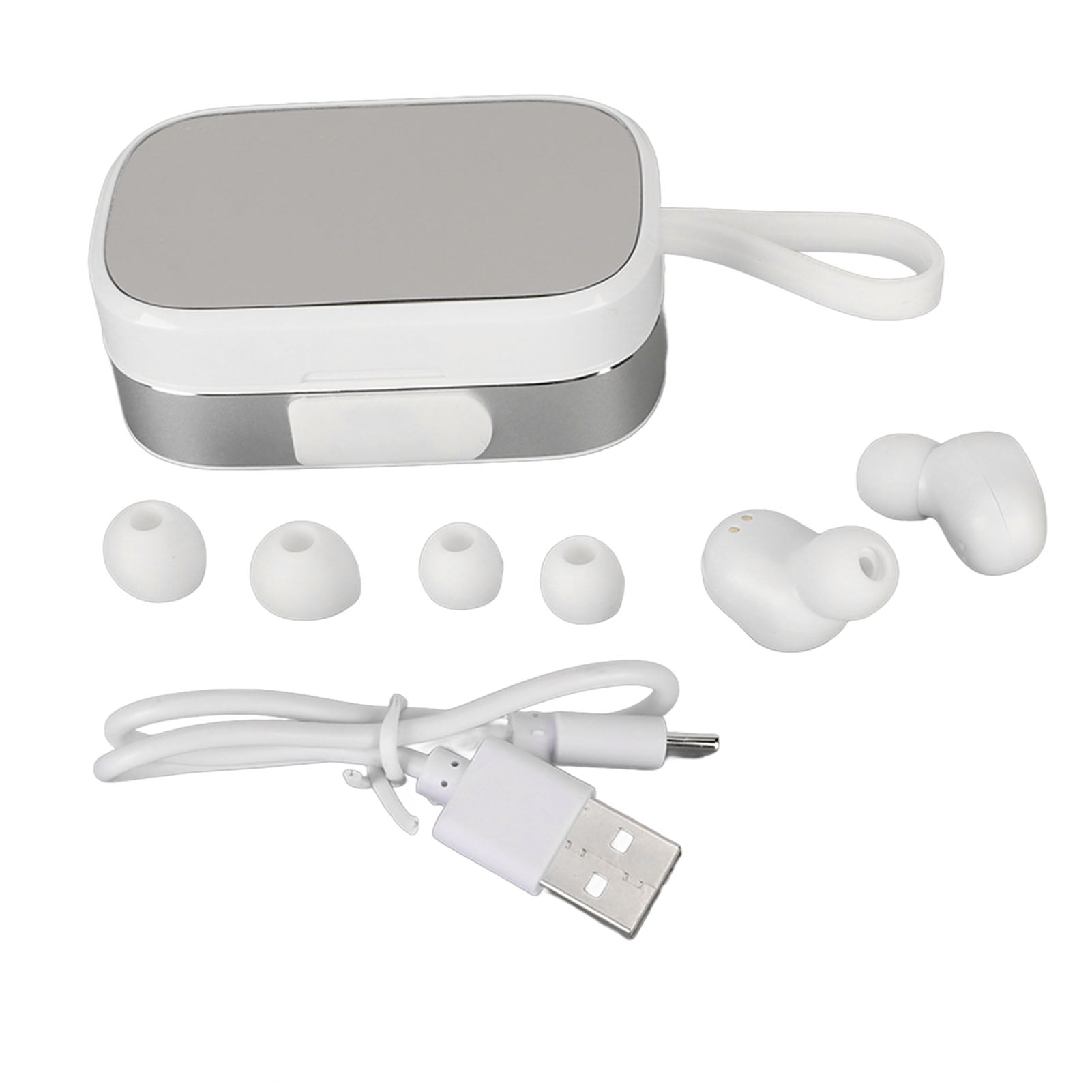 Tersalle Wireless Earbuds Bluetooth 5.1 Mini Mirror Digital Display ...